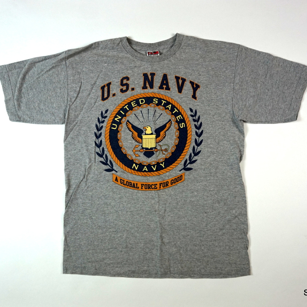 Us Navy A Global Force For Good Crest Logo T-Shirt - Gem